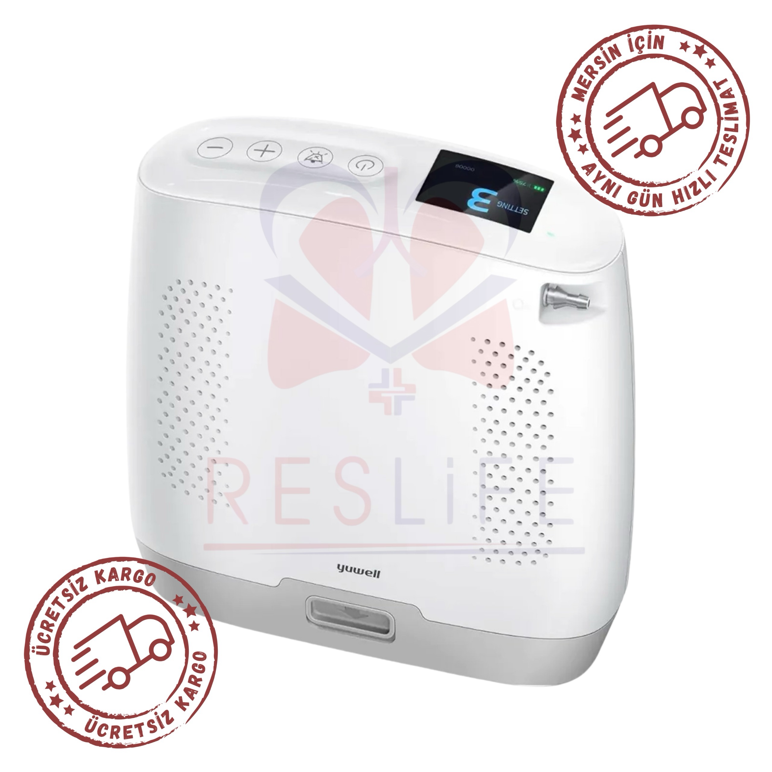 YUWELL Spirit-3 Taşınabilir Oksijen Cihazı – Mersin Solunum Cihazları