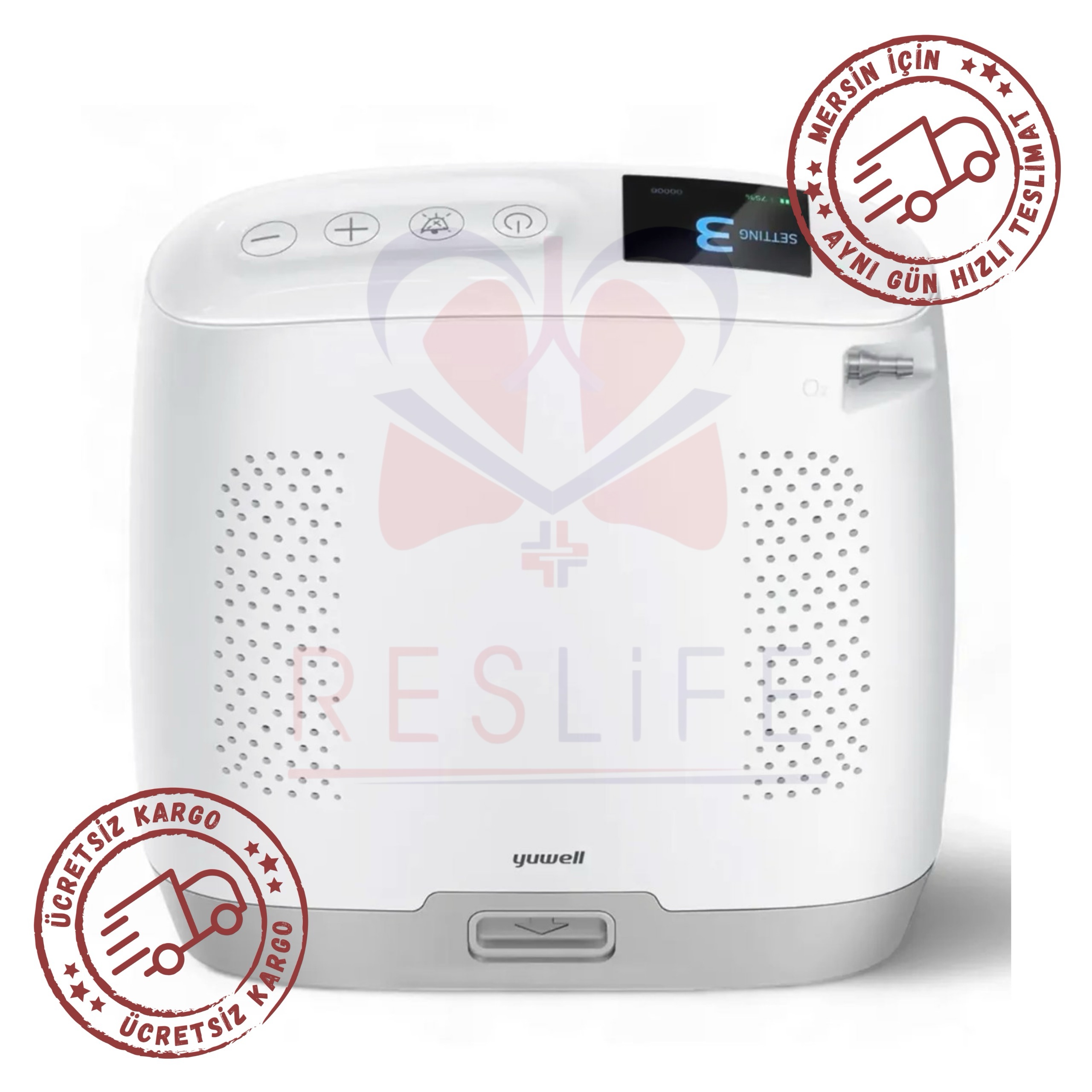 YUWELL Spirit-3 Taşınabilir Oksijen Cihazı – Mersin Solunum Cihazları